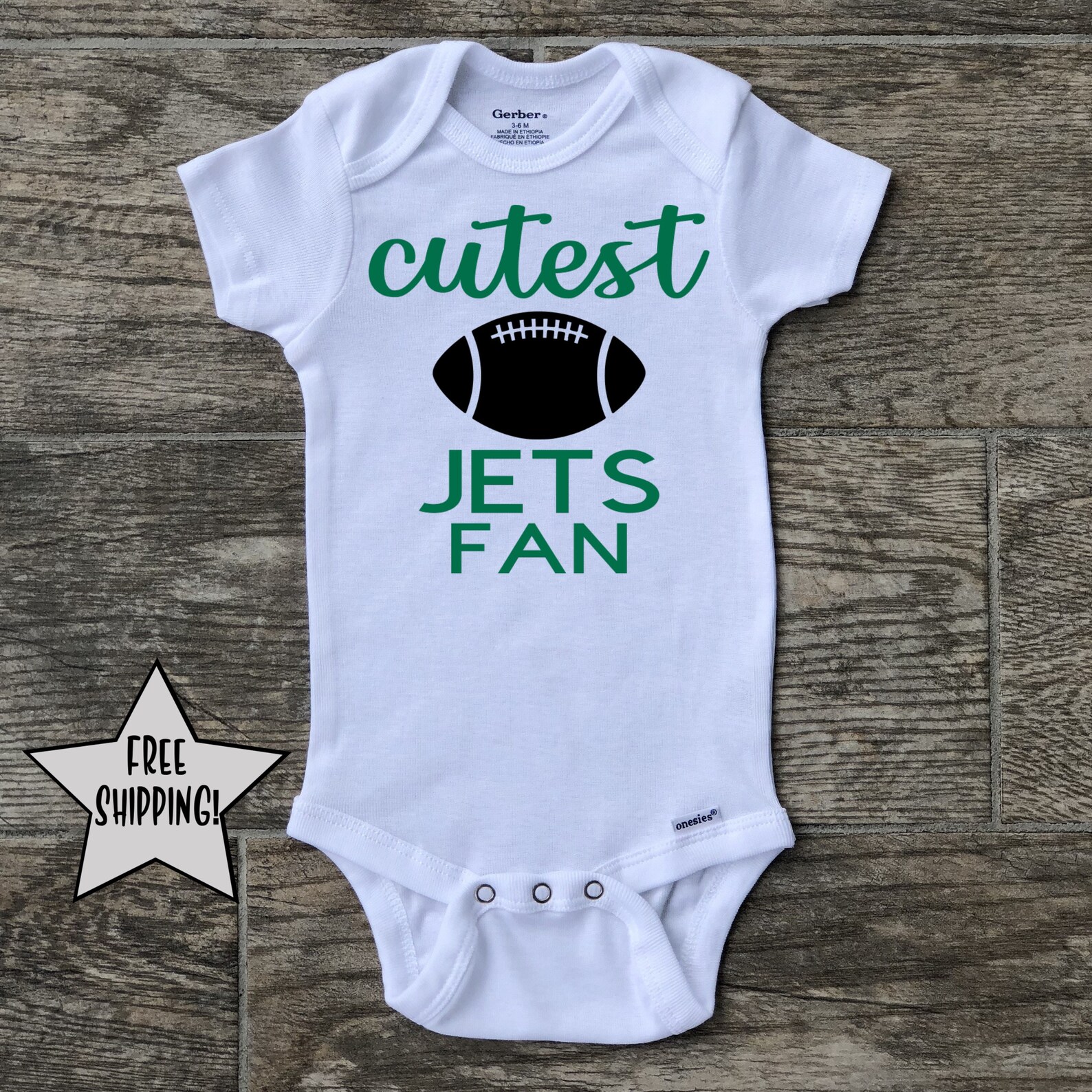 NY Jets onesie, NFL onesie - Etsy España