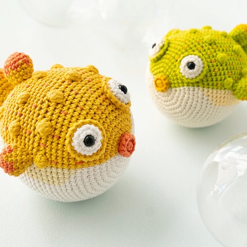 CROCHET PATTERN : Fluffy the Puffer Fish amigurumi Fish - Etsy