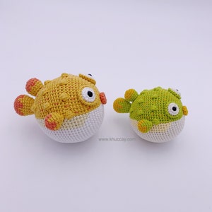 CROCHET PATTERN : Fluffy the Puffer Fish (amigurumi Fish, Crochet ...