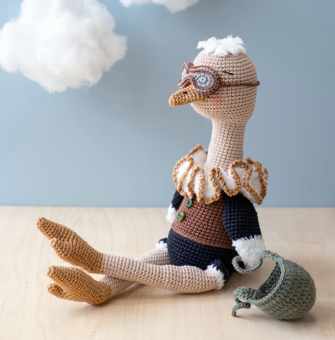 Crochet Pattern Rémy the Ostrich, Crochet Bird, Ostrich Bird, English ...