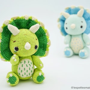 CROCHET PATTERN AMIGURUMI: Kyo the Baby Triceratops (english/français ...