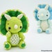 CROCHET PATTERN AMIGURUMI: Kyo the Baby Triceratops (english/français ...