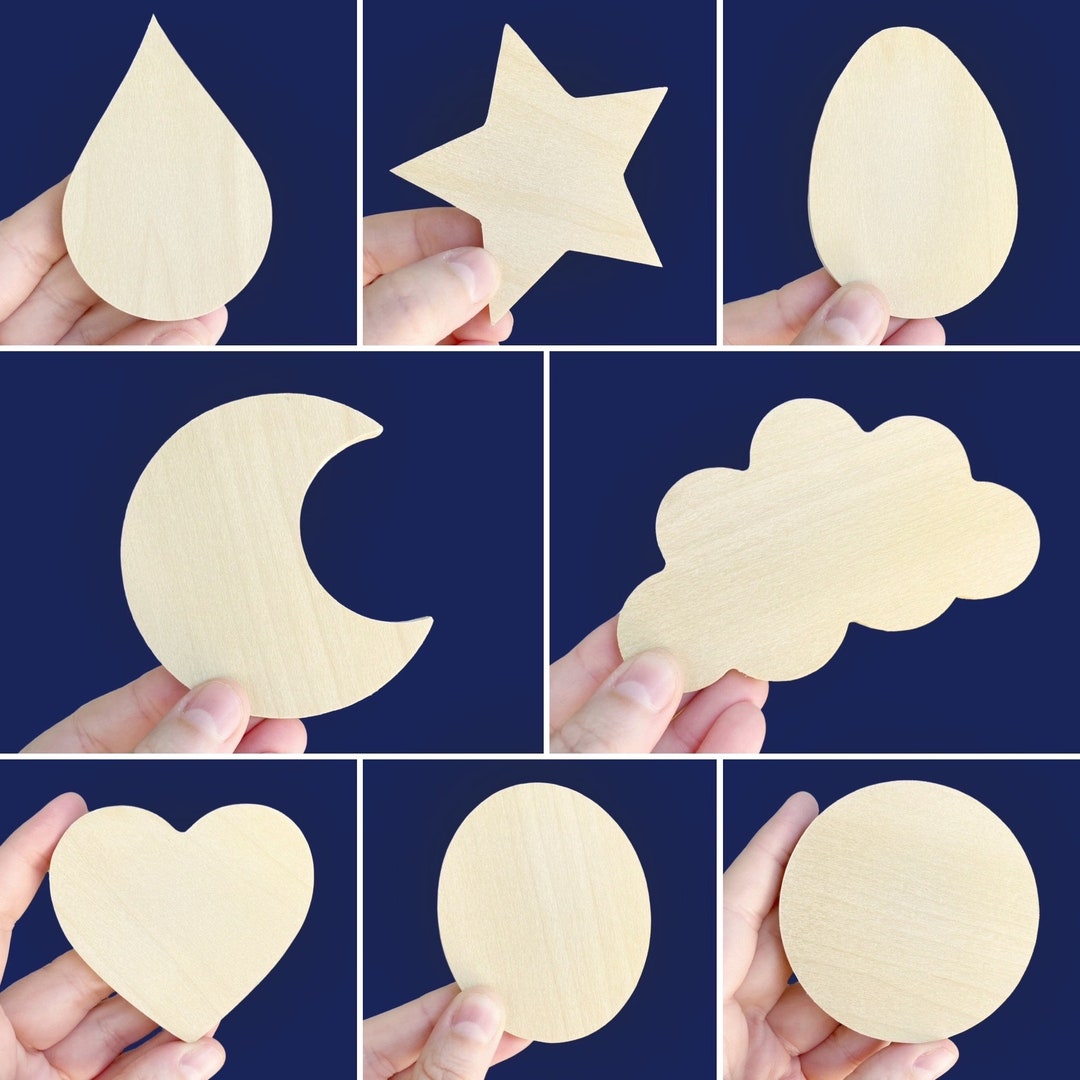 1/4" Poplar Solid Wood Shapes for Painting - Etsy