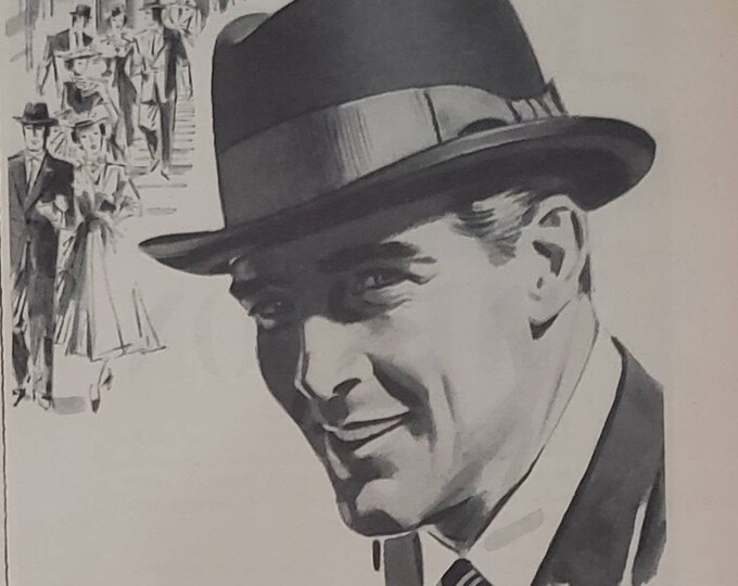 1955 DOBBS Easter Parade Hat Men's Fashion Hats Semi Homburg New York ...