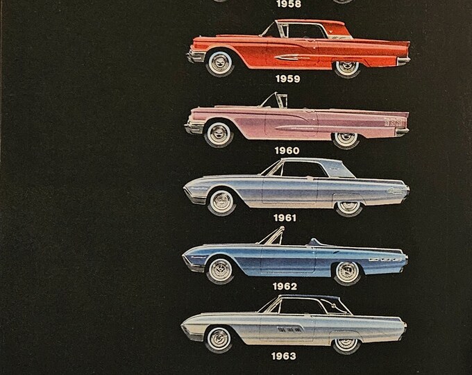 1963 FORD THUNDERBIRD Vintage 2 Page Ad, Classic Car Decades of Cars ...