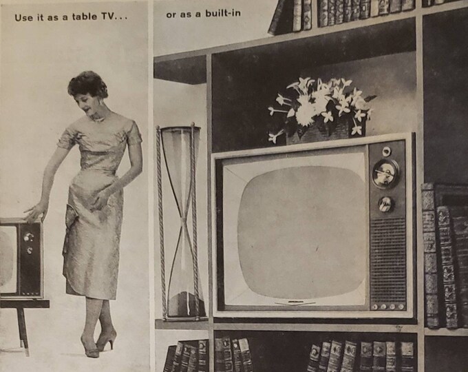 1958 RCA VICTOR TV Farrell Television Set Vintage Print Ad - Etsy