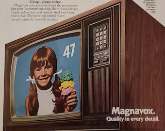 1966 MAGNAVOX Color Stereo Theater TV Television Magna-color Mother ...
