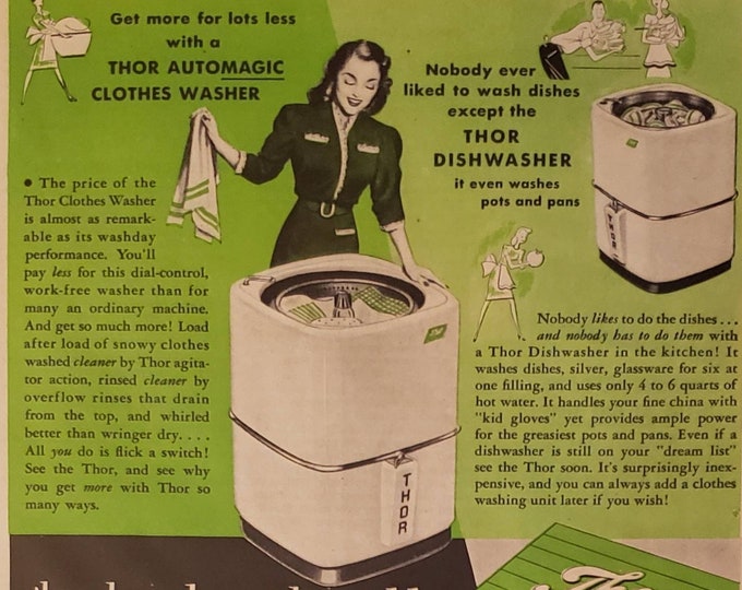 1947 THOR AUTOMAGIC WASHER Clothes Washing Machine Laundry Home ...