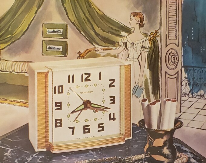1951 TELECHRON Electric Clocks Everest Clock Vintage Print Ad - Etsy