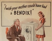 1944 BENDIX Automatic Home Laundry Washer Washing Machine Appliance ...