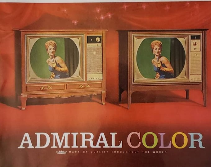 1963 ADMIRAL Color Television TV Set Appliance Vintage Print Ad - Etsy