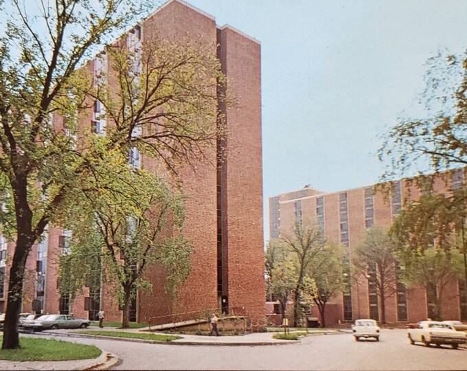 UNIVERSITY OF IOWA Reinow Residence Hall Dormitory Iowa City Vintage ...