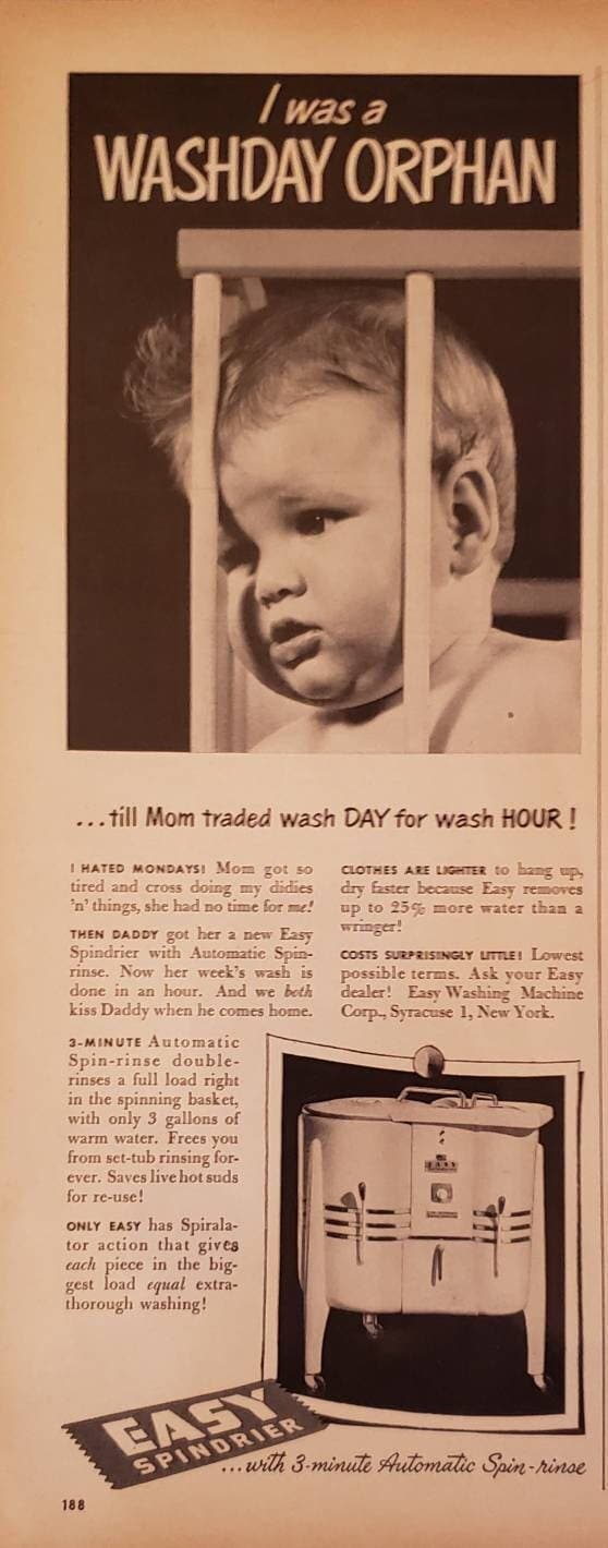 1951 EASY Spindrier Washing Machine Laundry Appliance Washday - Etsy