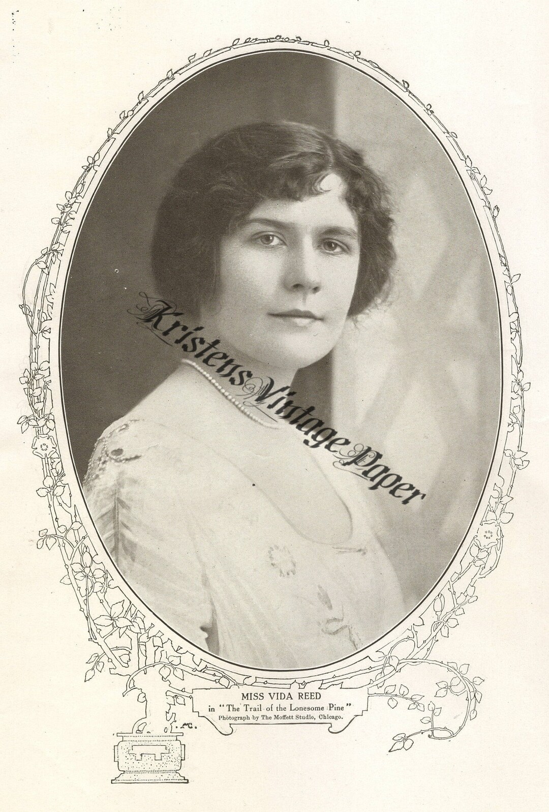 Instant Digital Download 1912 ACTRESS VIDA REED Vintage Digital Image ...