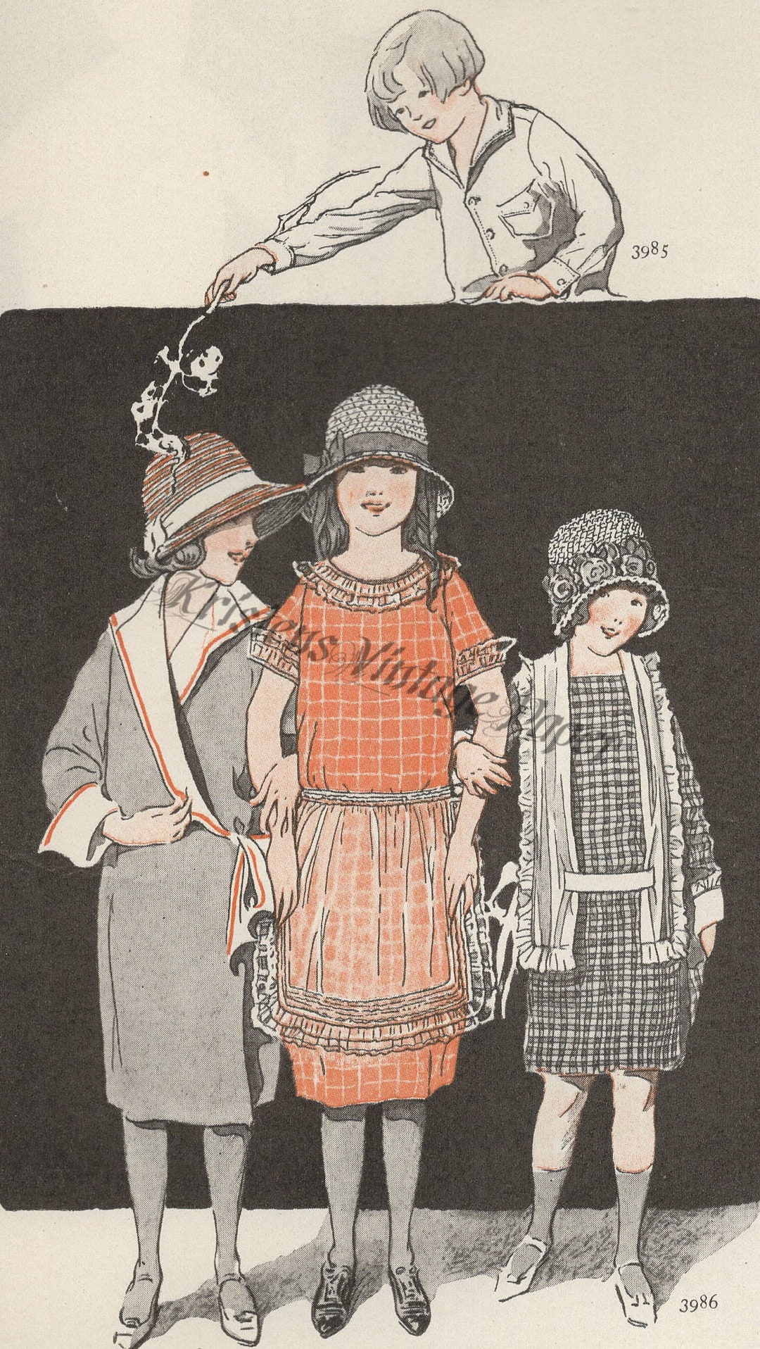 Instant Digital Download 1920s GIRLS KIDS FASHION Vintage Digital Image ...