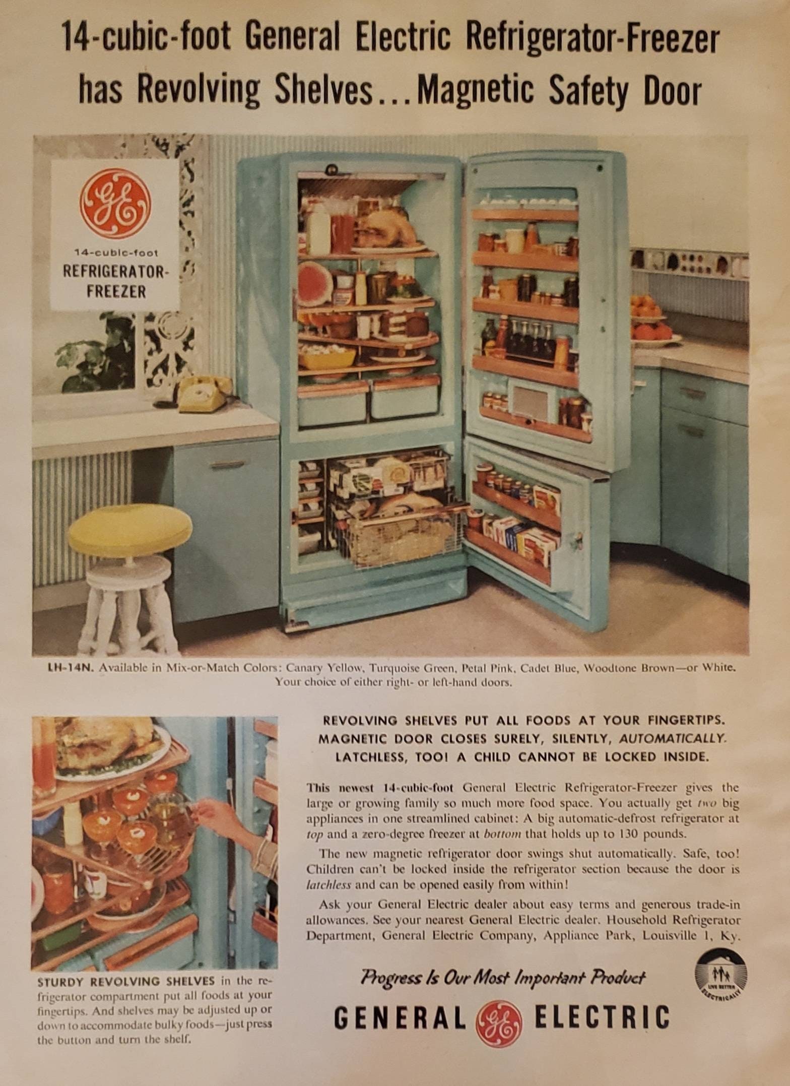 1950s General Electric Refrigerator