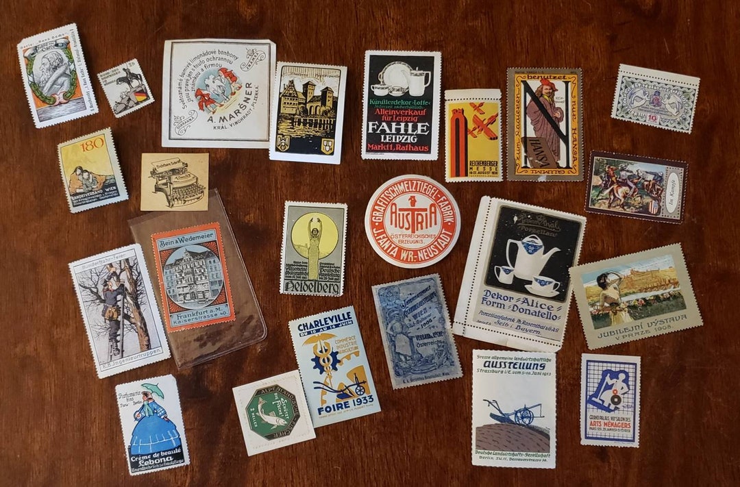 Lot of 20+ Vintage POSTER STAMPS - Etsy