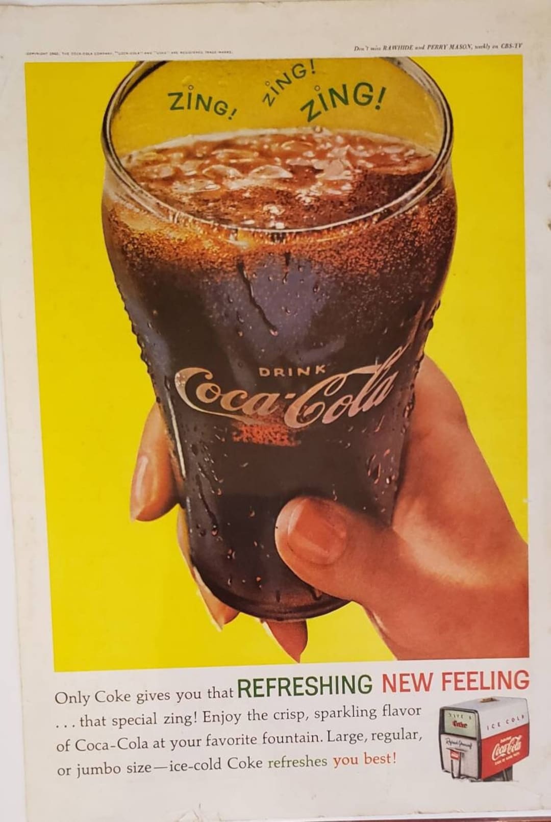1962 COCA COLA Coke Refreshing Zing Drink Parke Davis Slide Show ...