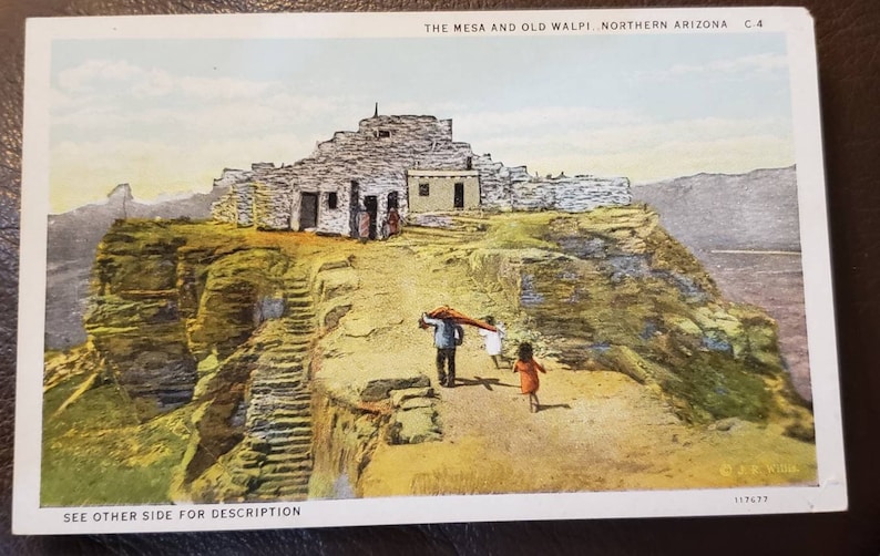 Mesa and Old Walpi Hopi Indian Village Tusayan Valley Northern Arizona ...