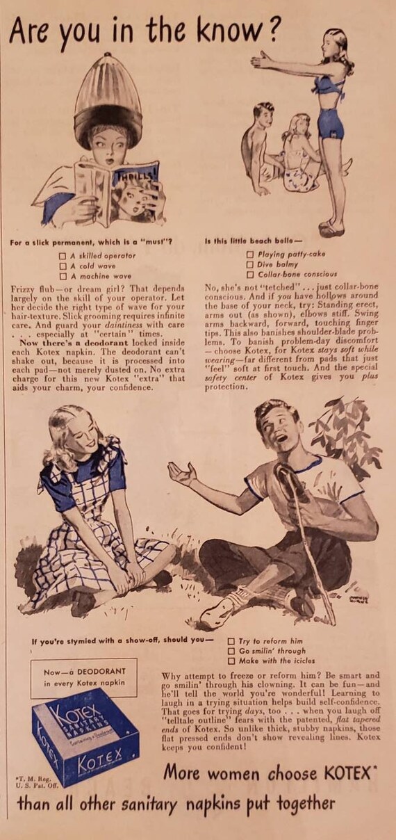 Vintage Sanitary Napkins