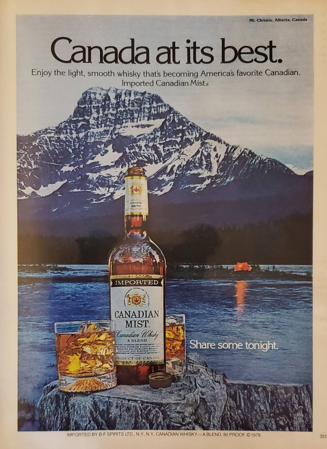 1979 CANADIAN MIST Whisky Alcohol Drink Beverage Mt Christie Alberta ...