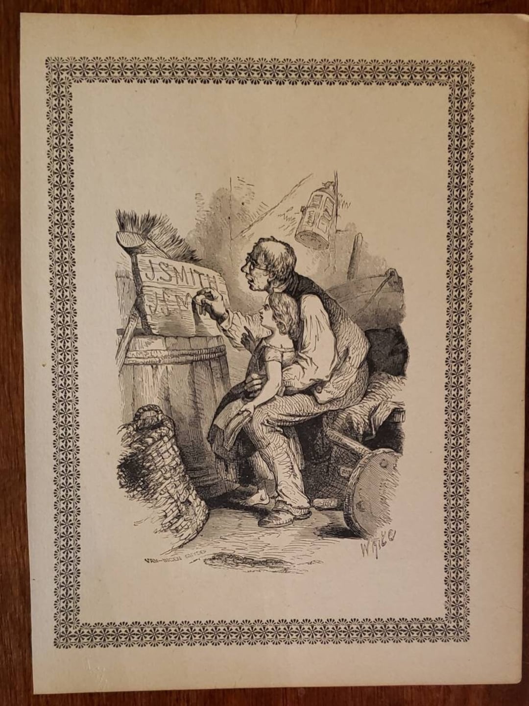 1896 CHILDREN'S BOOK ILLUSTRATION Victorian Black and White Vintage Art ...
