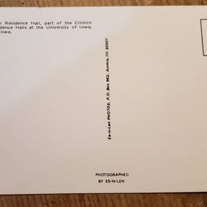 UNIVERSITY OF IOWA Kate Daum Residence Hall Dormitory Iowa City Vintage Post Card - Etsy