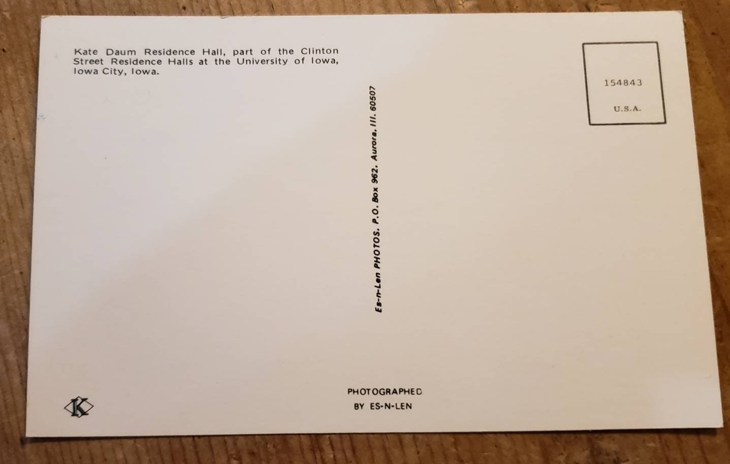 UNIVERSITY OF IOWA Kate Daum Residence Hall Dormitory Iowa City Vintage Post Card - Etsy