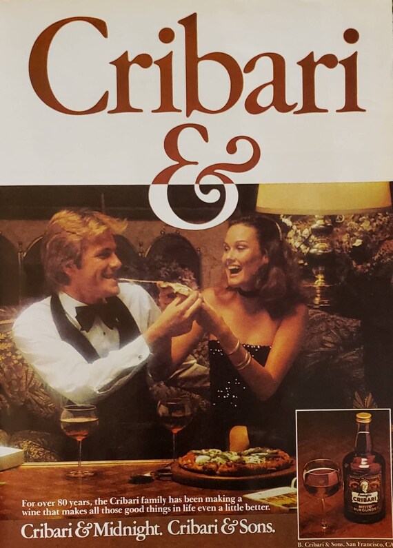 1979 CRIBARI & SONS Wine Alcohol Drink Beverage Vintage Print - Etsy