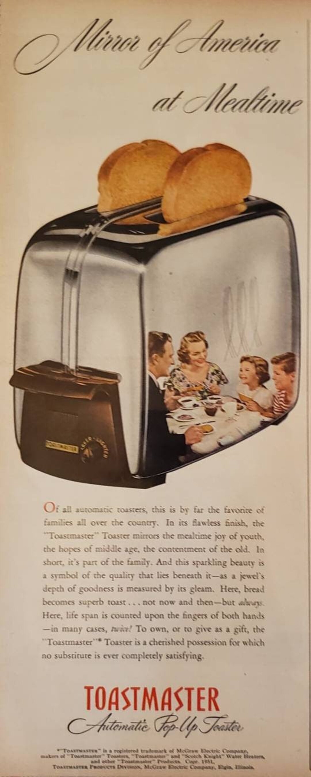 1951 TOASTMASTER Pop up Toaster Kitchen Appliance AMERICAN - Etsy
