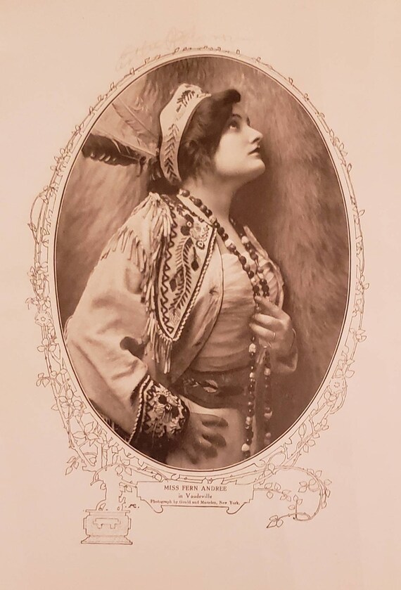 1912 ACTRESS PORTRAIT Fern Andree Violet Heming Vintage Photo - Etsy