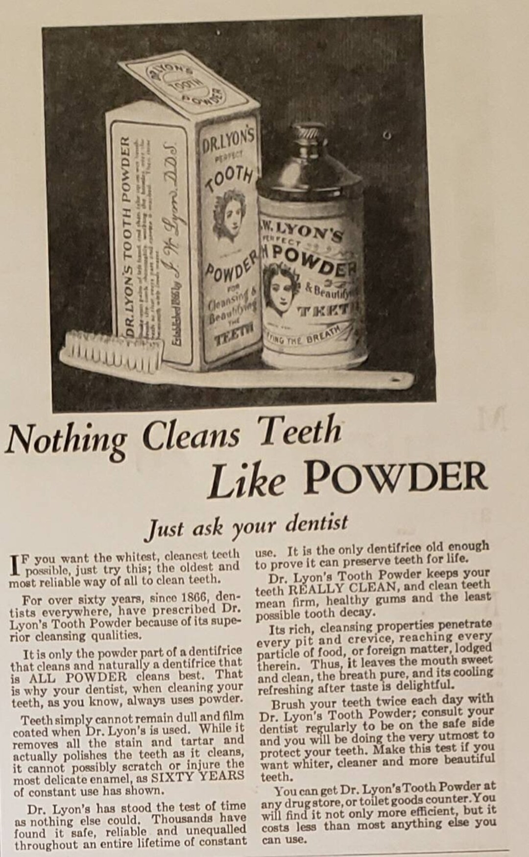 1928 VARIOUS ADS Dr Lyons Tooth Powder Jung's Foot Arch Braces Lux Soap ...