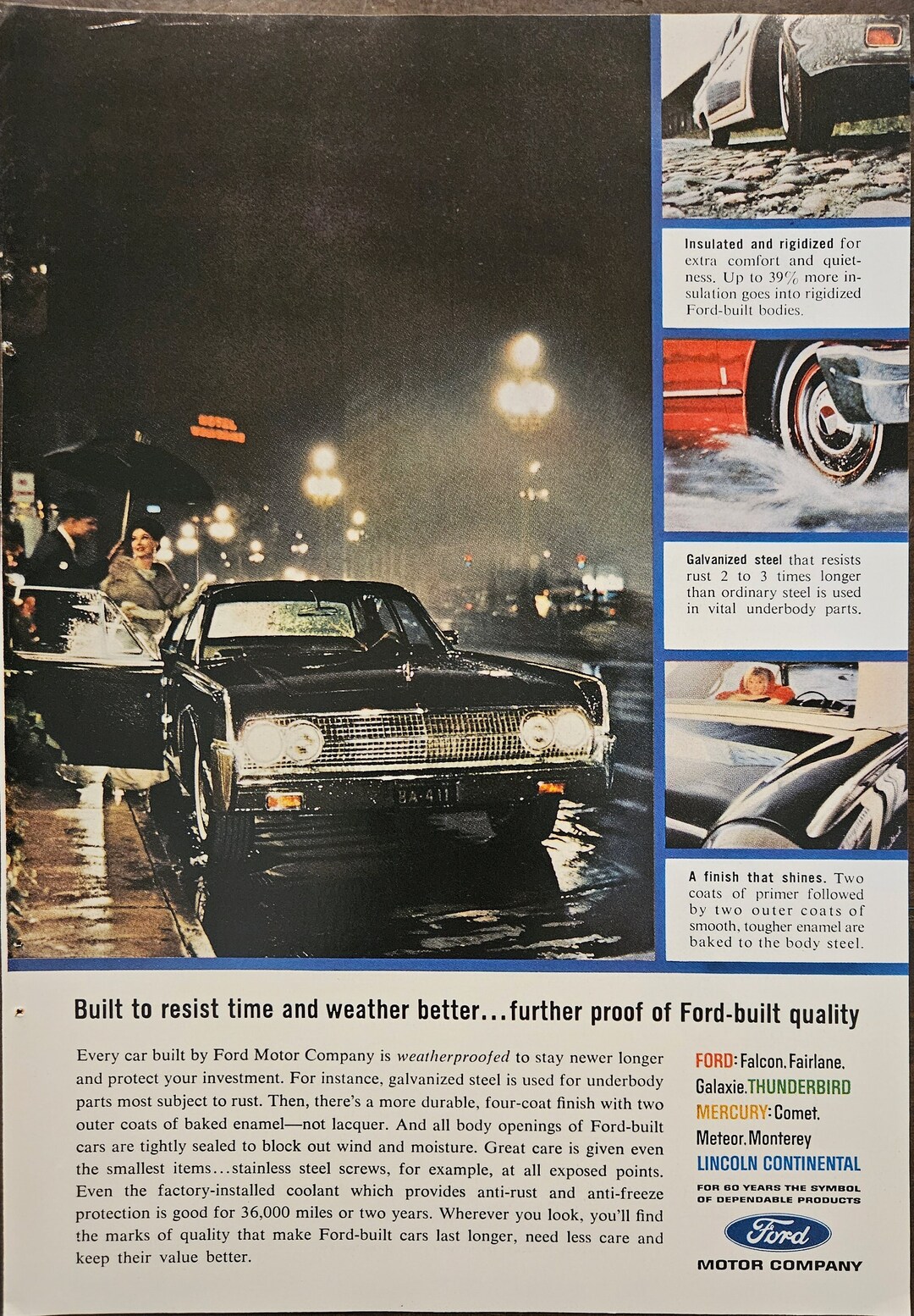 1963 FORD MOTOR COMPANY Vintage Ad, Weatherproof Cars Vehicles ...