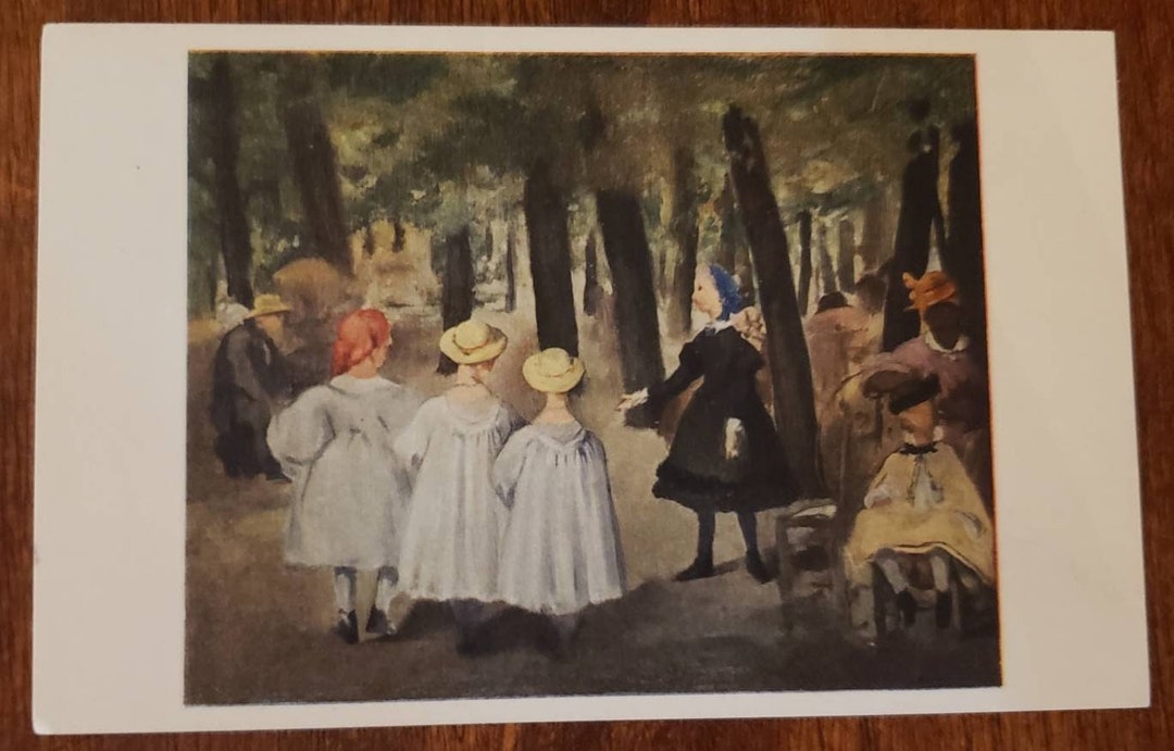 EDOUARD MANET Art Painting Children in the Tuilleries Gardens Vintage ...