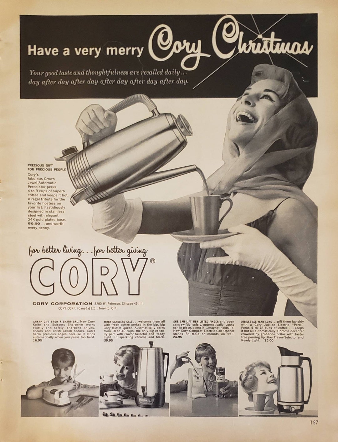 1960 CORY Kitchen Appliances Christmas Gifts Percolator Coffee - Etsy