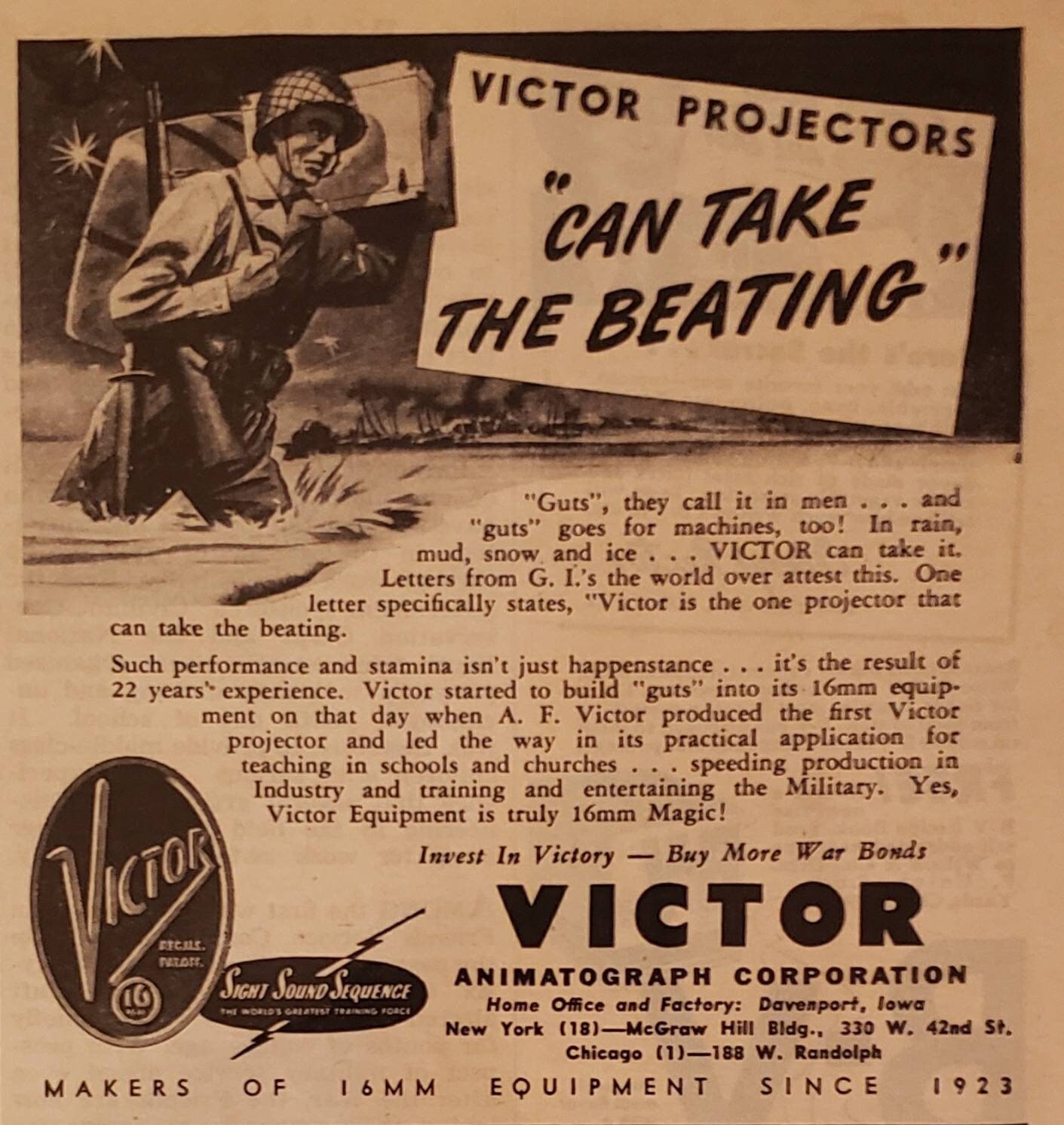 1945 VICTOR ANIMATOGRAPH Projectors Soldiers G.i.s World War 2 - Etsy