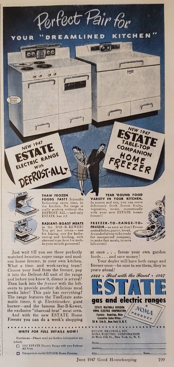 1947 ESTATE Gas Electric Range Oven Kitchen Appliance Home | Etsy
