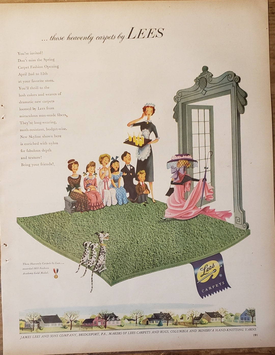 1951 LEES CARPETS James Lee and Company Carpet Rug Floor Covering ...