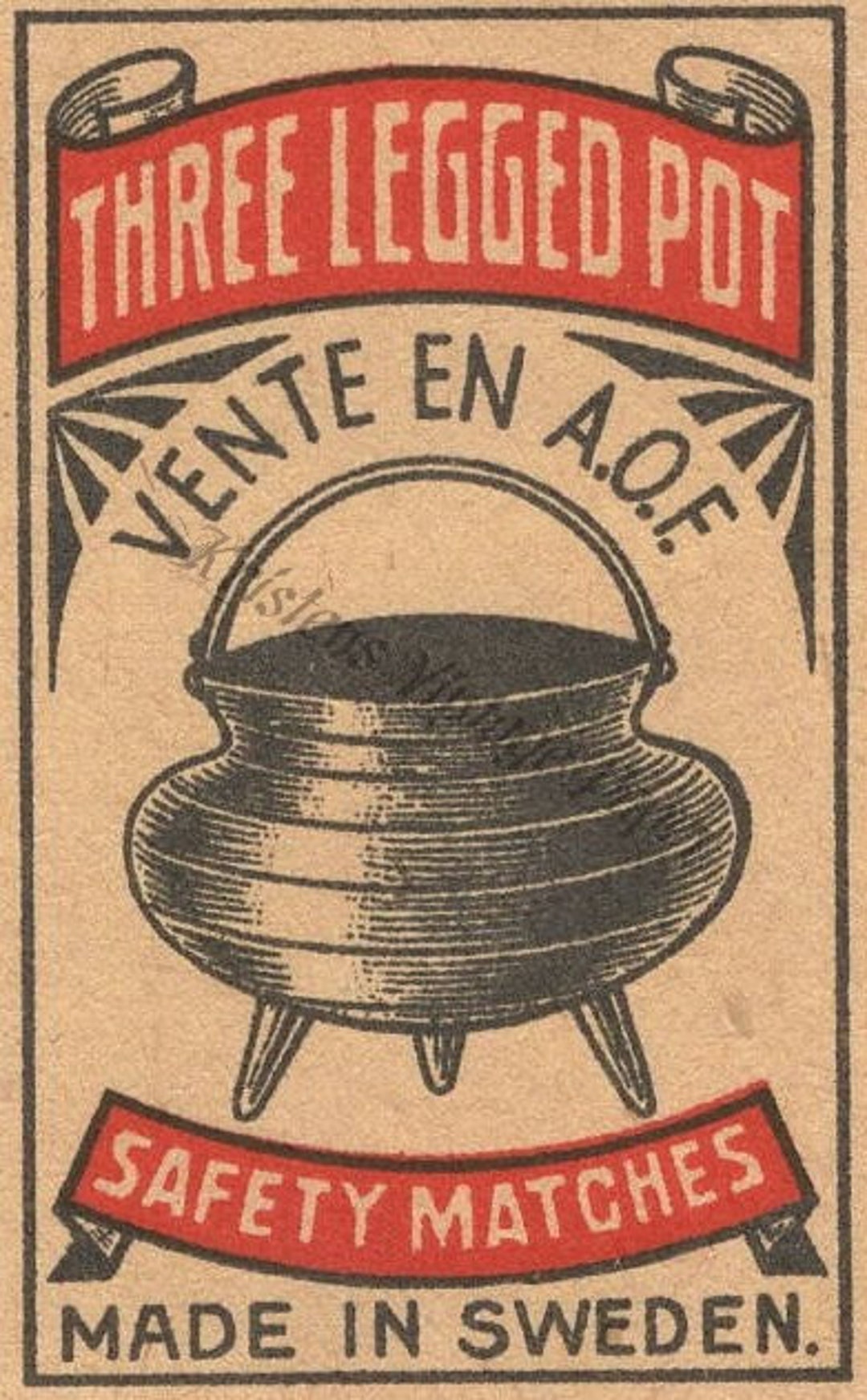 1900s Antique Swedish Matchbox Label Vintage Paper Ephemera - THREE ...