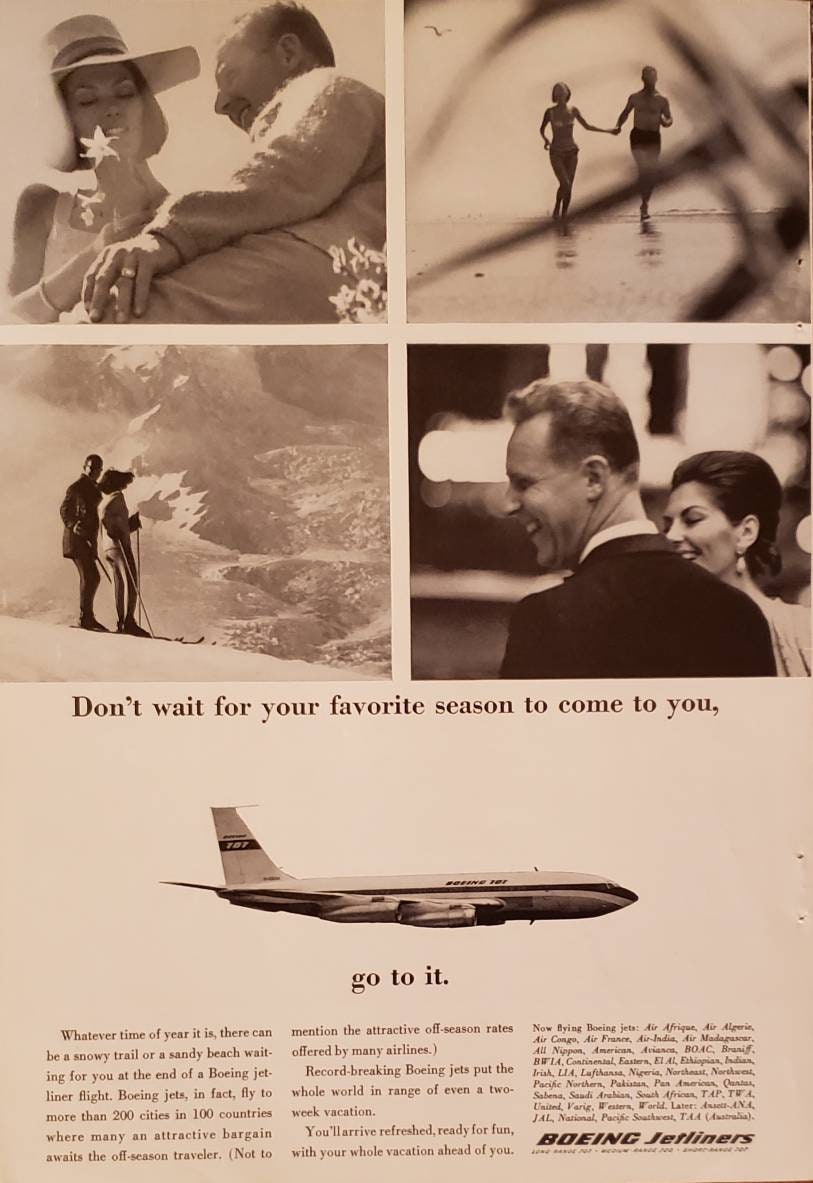 1965 PONTIAC Trophy V8 Wide Track Car Auto BOEING Jetliners Travel ...