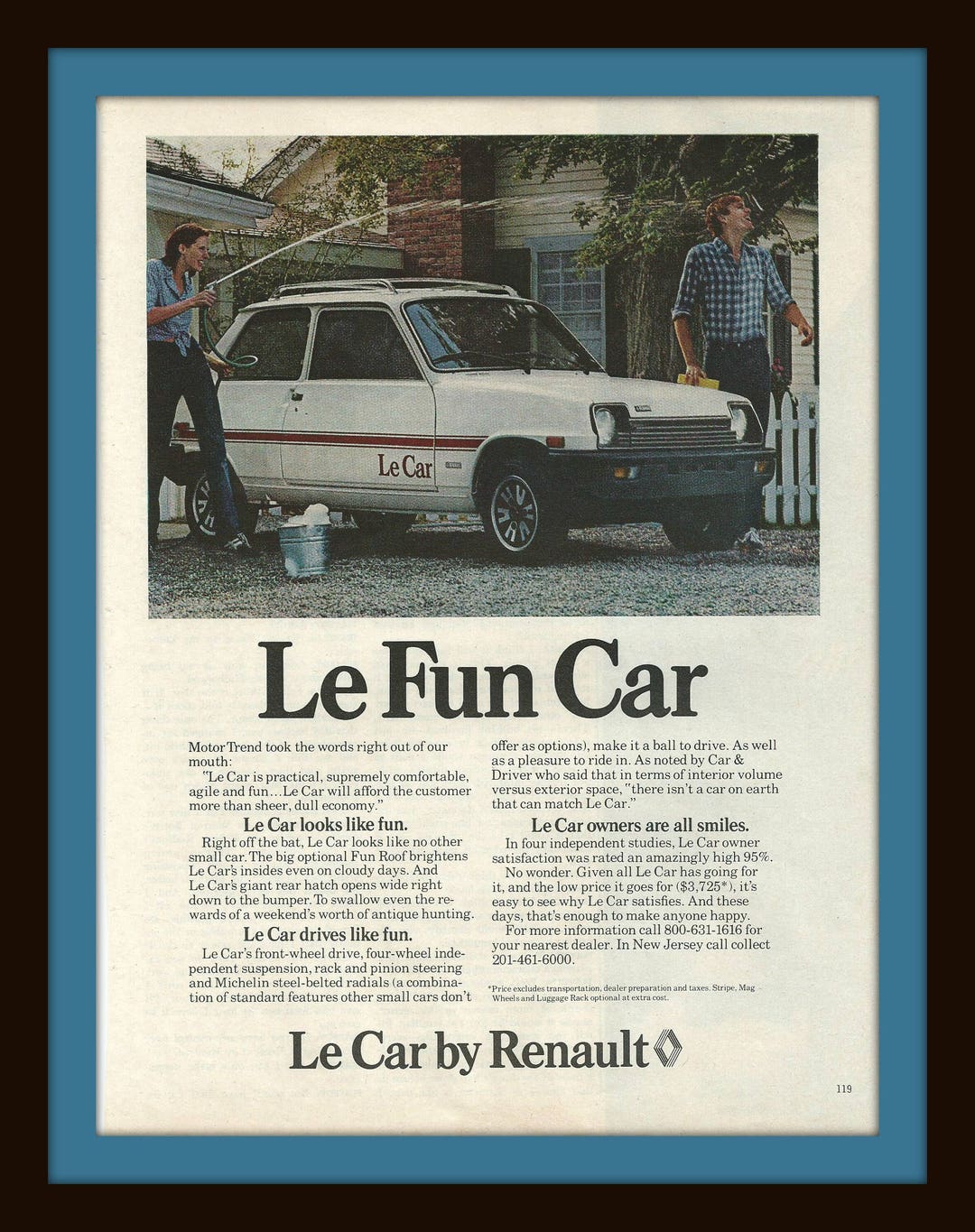 1978 LE CAR - Vintage Ad - Fun - French - France - Car - Renault ...