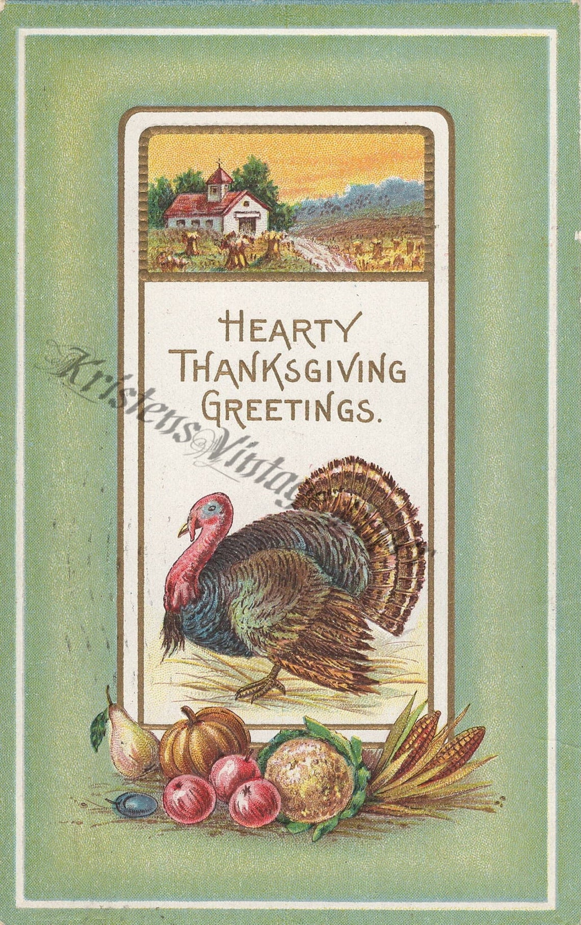 Digital Download File THANKSGIVING Digital Image File Turkey Harvest ...