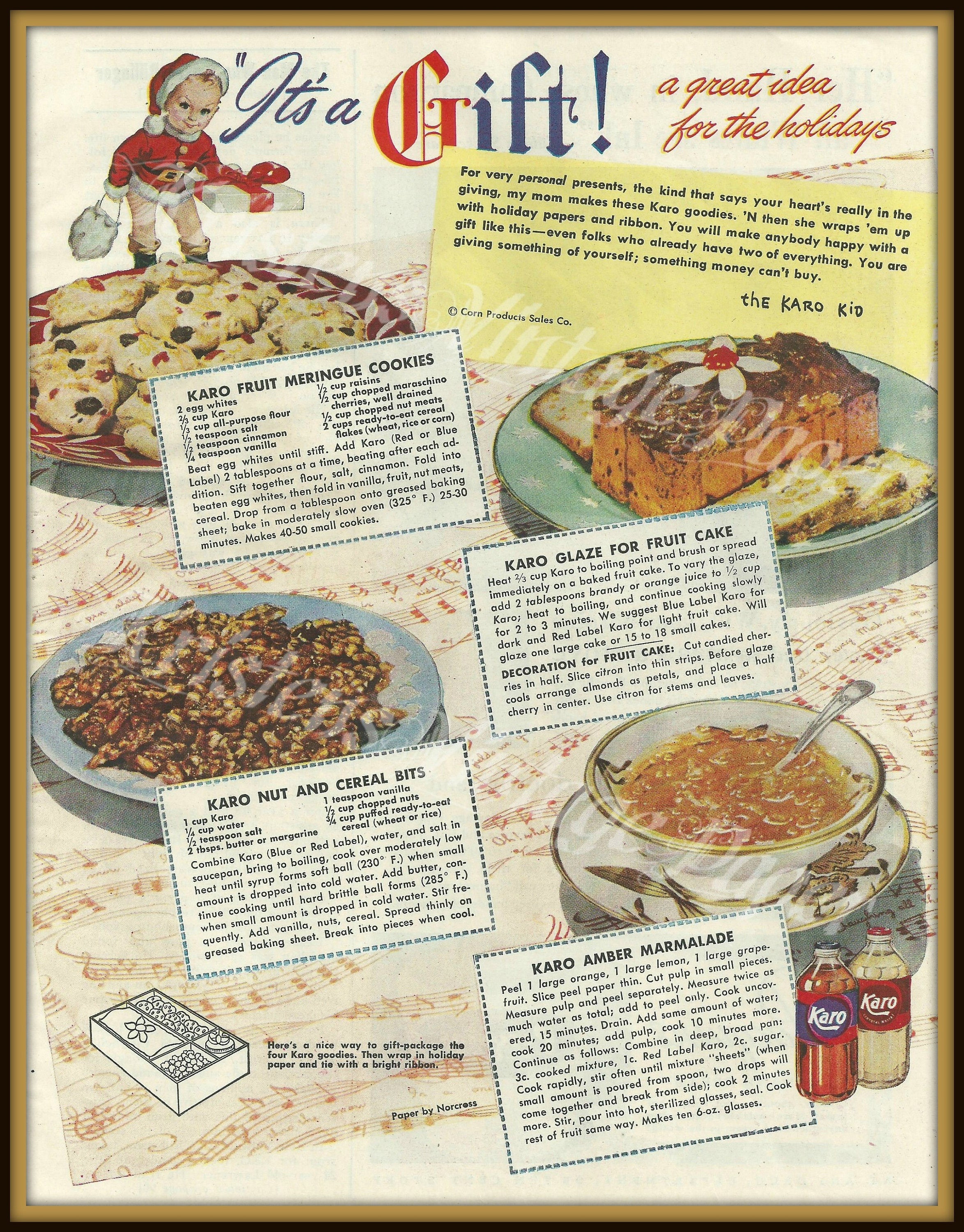 1940s Karo Vintage Ad Karo Kid Corn Syrup Christmas - Etsy