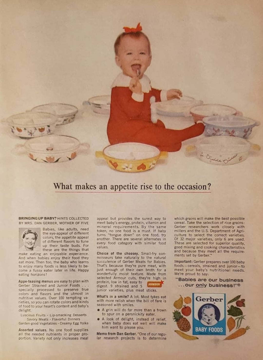 1962 GERBER Baby Foods Food Vintage Print Ad - Etsy