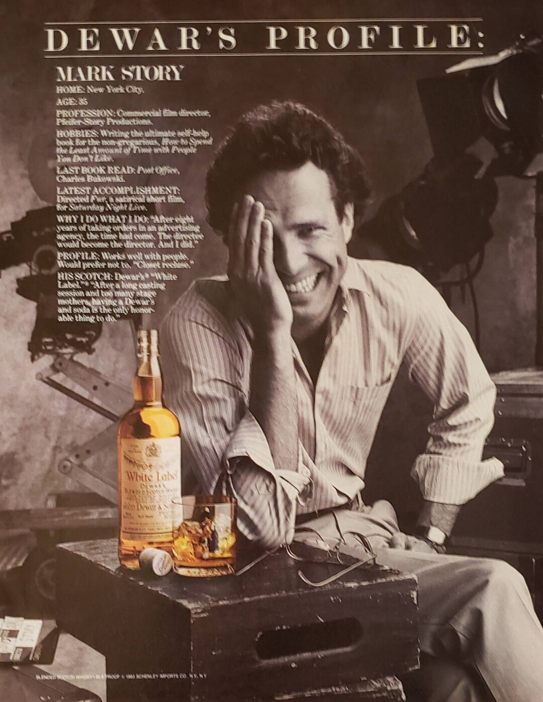 1984 DEWAR'S White Label Scotch Whisky Drink Beverage Alcohol Mark ...