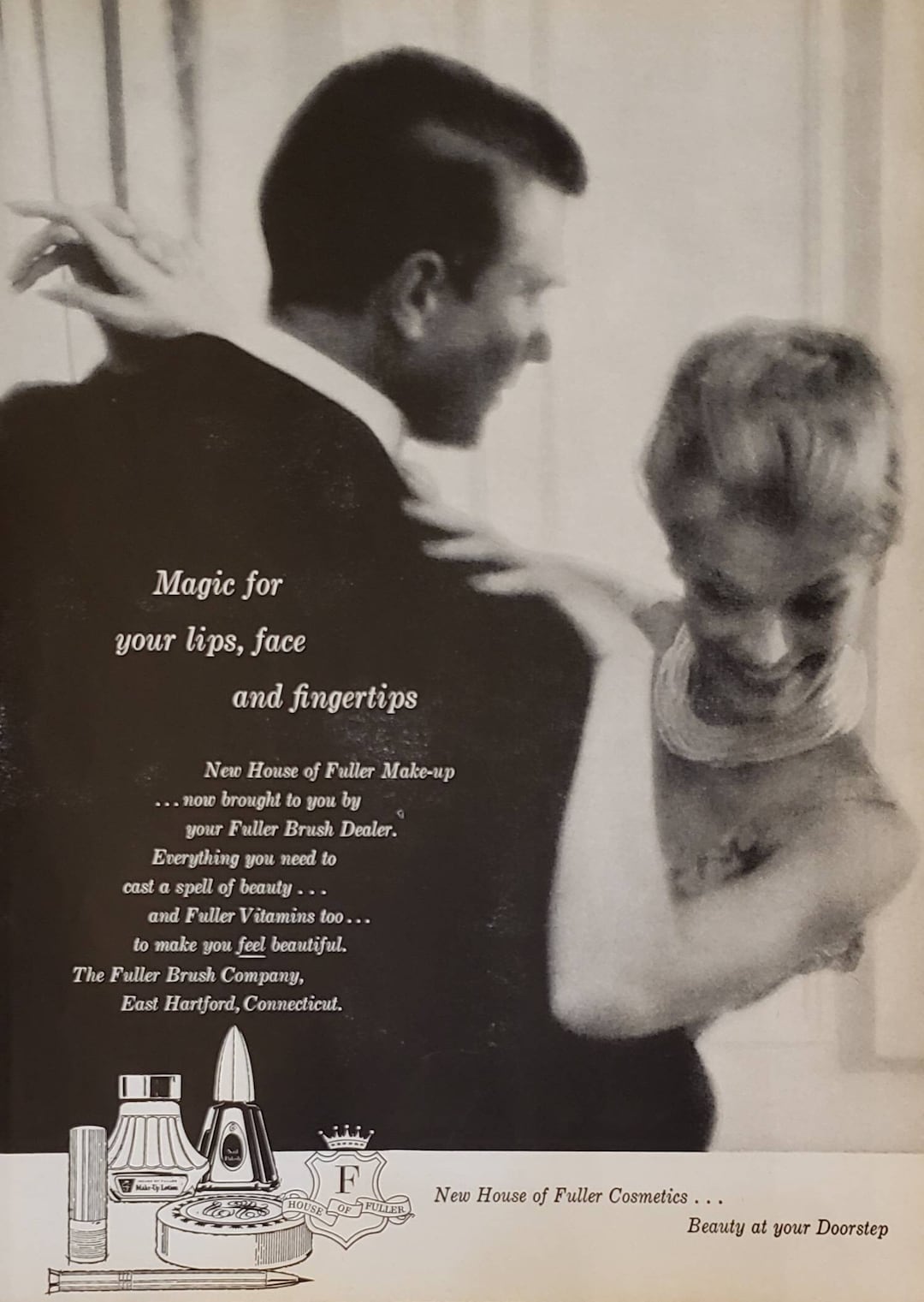 1960 HOUSE OF FULLER Make-up Cosmetics Vitamins Beauty Vintage Print Ad ...