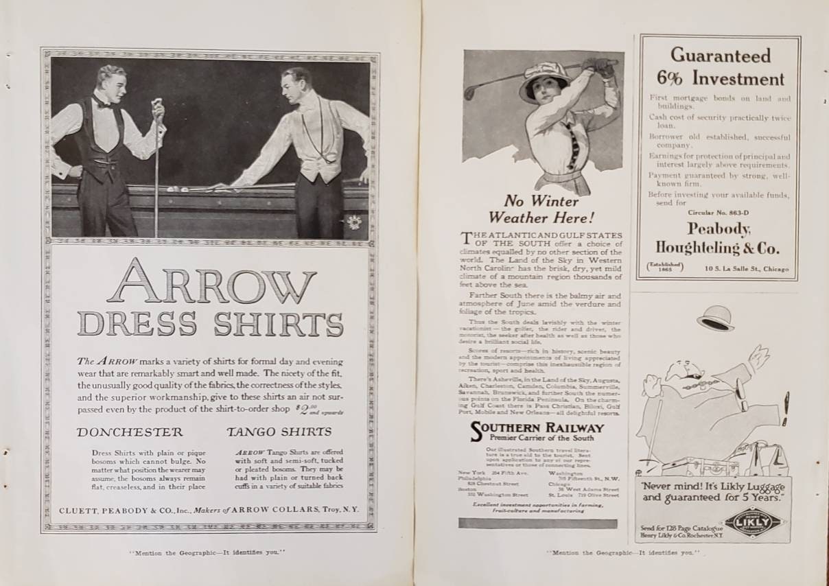 1914 ENCYCLOPEDIA BRITTANICA Europe Leaders War 2 Page Ad Arrow Dress ...