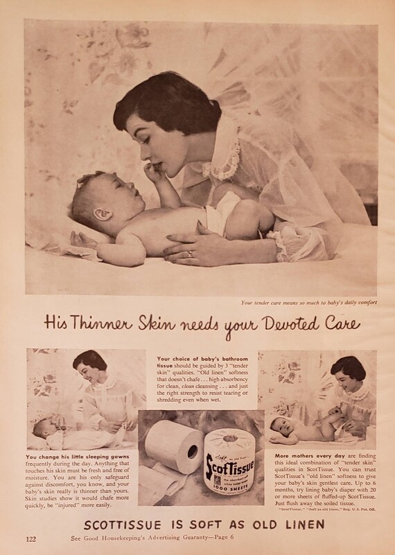 1950 SCOTTISSUE Scott Toilet Paper Tissue Soft as Old Linen - Etsy