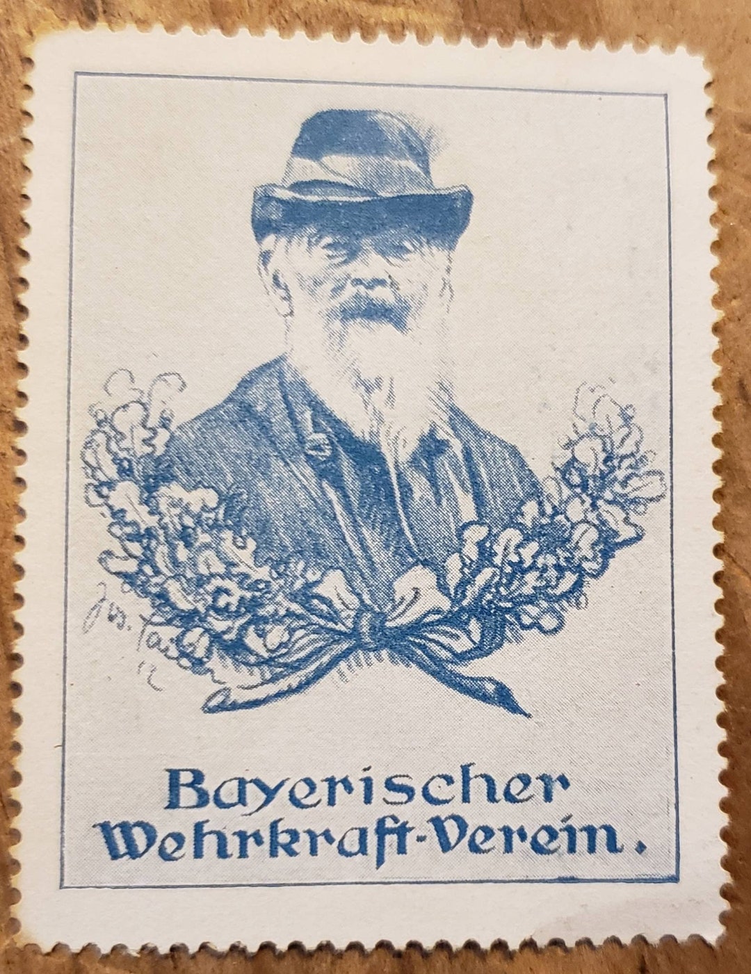 Vintage German Advertising Poster Stamp Germany Bayerisches Wehrkraft ...