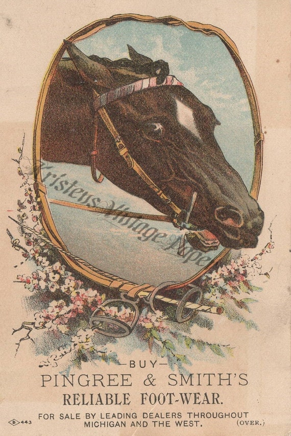 PINGREE & SMITH Shoes Horse Detroit MI Digital Image Download - Etsy